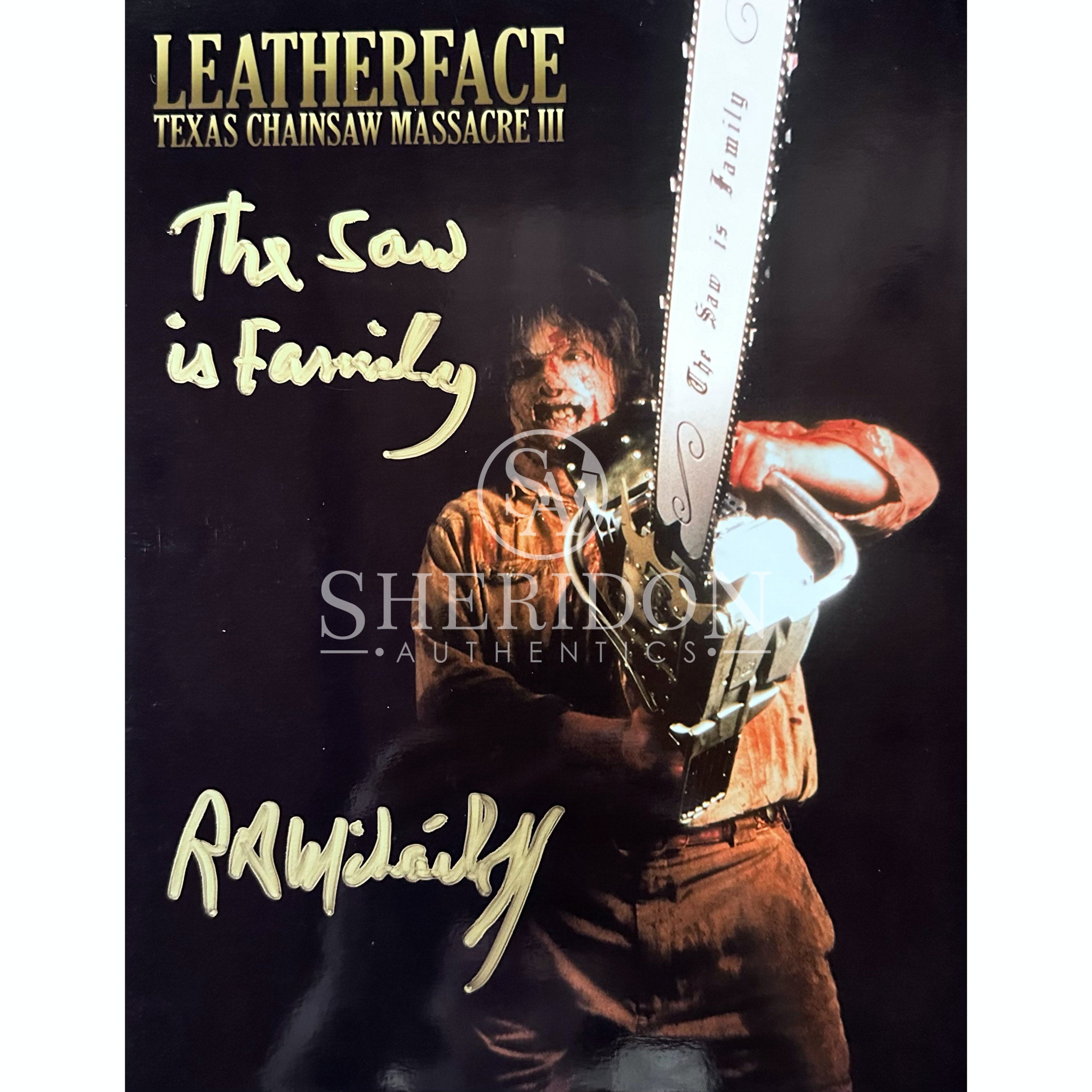RA Mihailoff Signed "Leatherface: Texas Chainsaw Massacre III" 8x10 ...